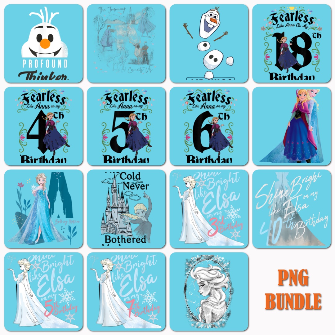 15 Frozen Png Bundle, Frozen Layered Digital File, Frozen Pn | Inspire ...