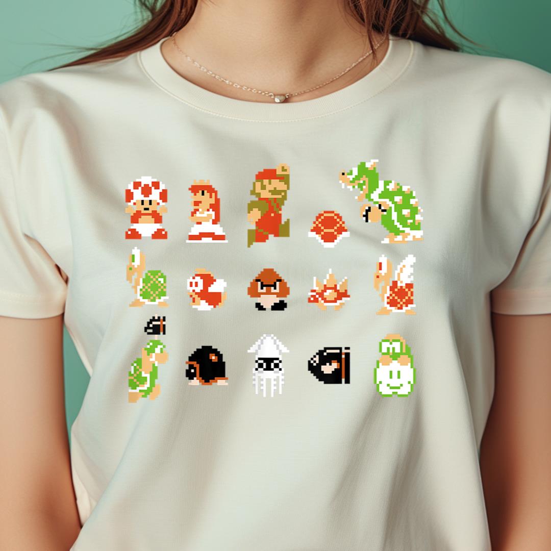Super Mario Bros Retro 8-Bit Character Mashup PNG, Super Mar - Inspire ...