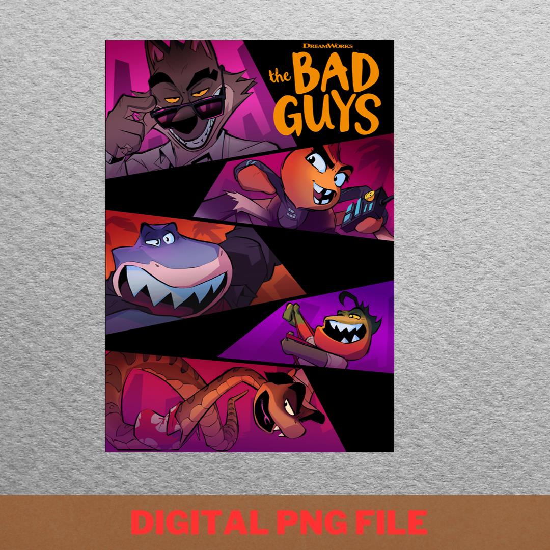 The Bad Guys Heist PNG, The Bad Guys PNG, Cartoon Animals Di | Inspire ...