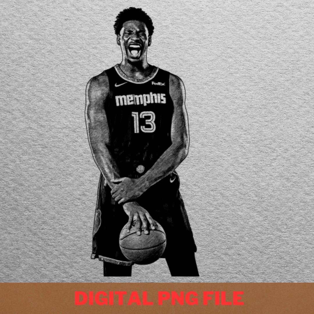 Ja Morant Focused PNG, Ja Morant PNG, Basketball Player Digi | Inspire ...