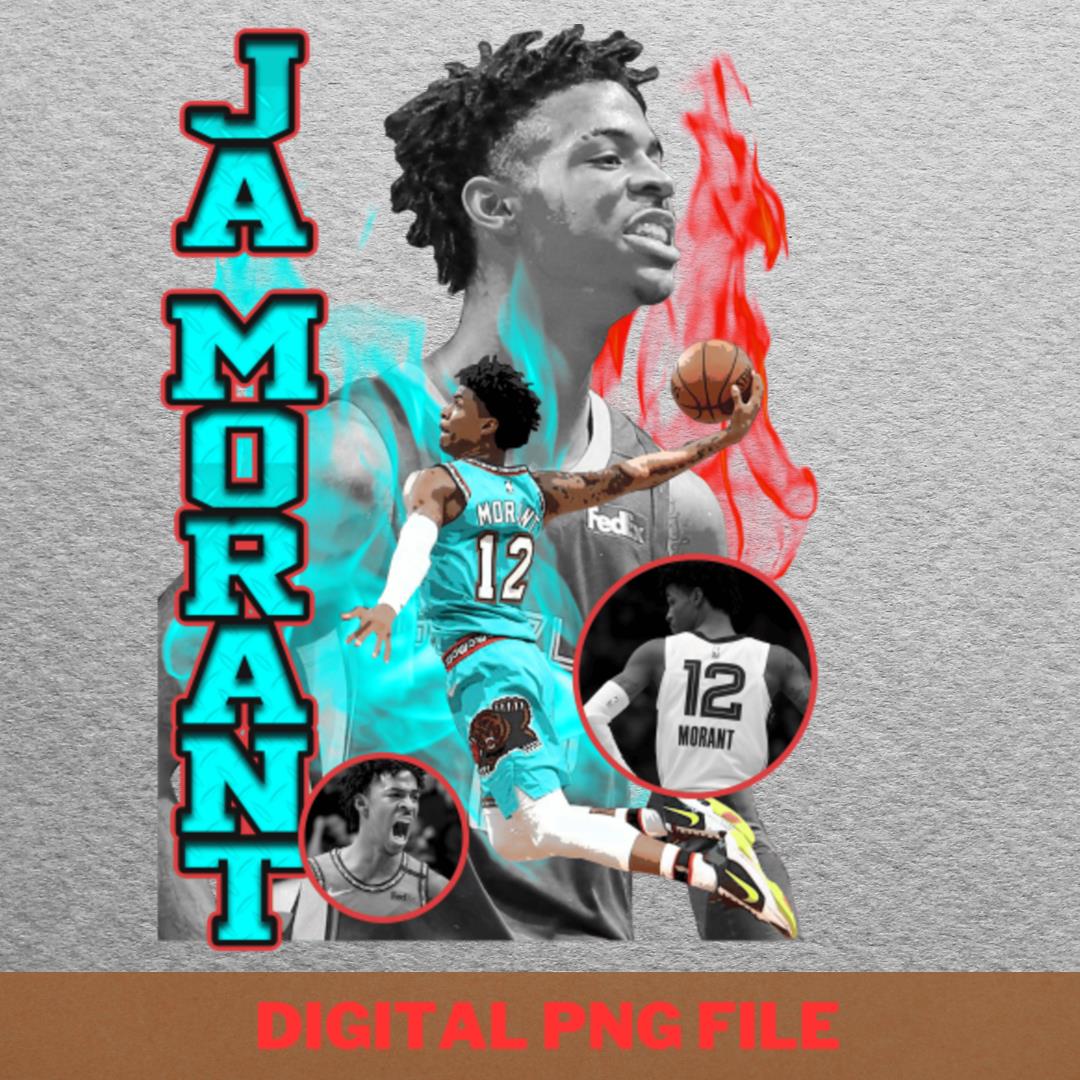 Ja Morant Jump PNG, Ja Morant PNG, Basketball Player Digital | Inspire ...