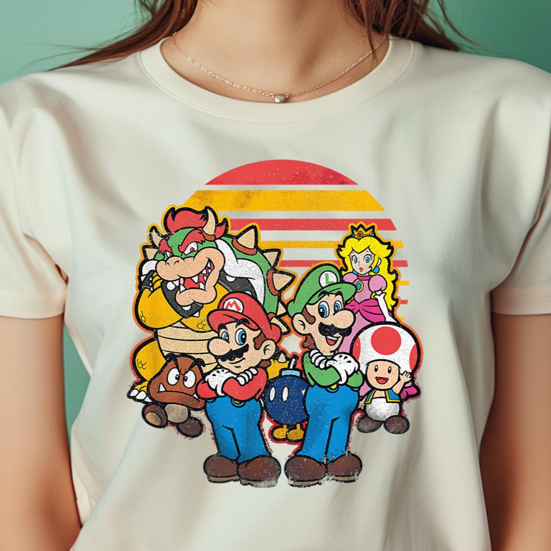 Nintendo Super Mario Group Retro Sunset PNG, Super Mario PNG | Inspire ...