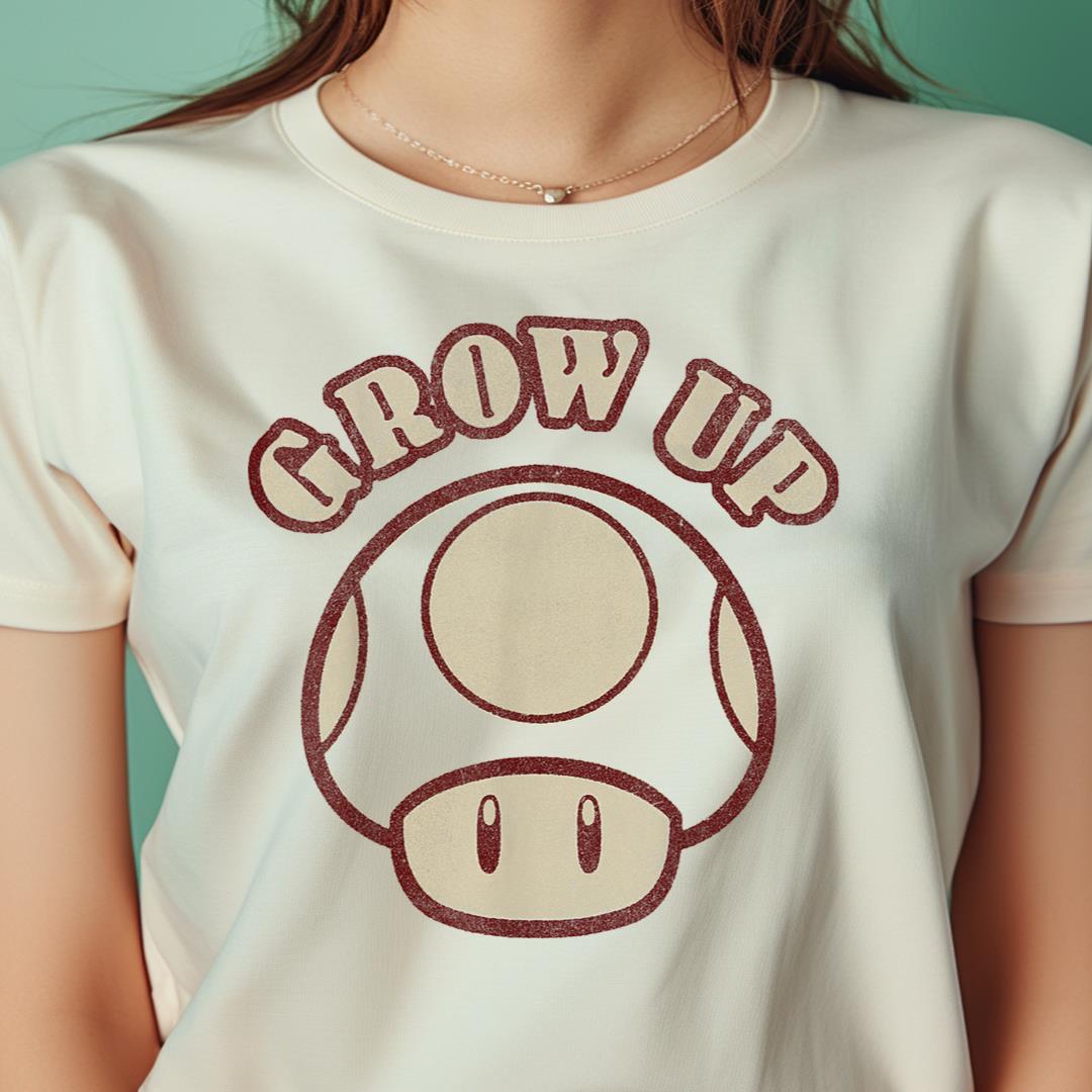 Nintendo Super Mario Mushroom Grow Up Text PNG, Super Mario | Inspire ...