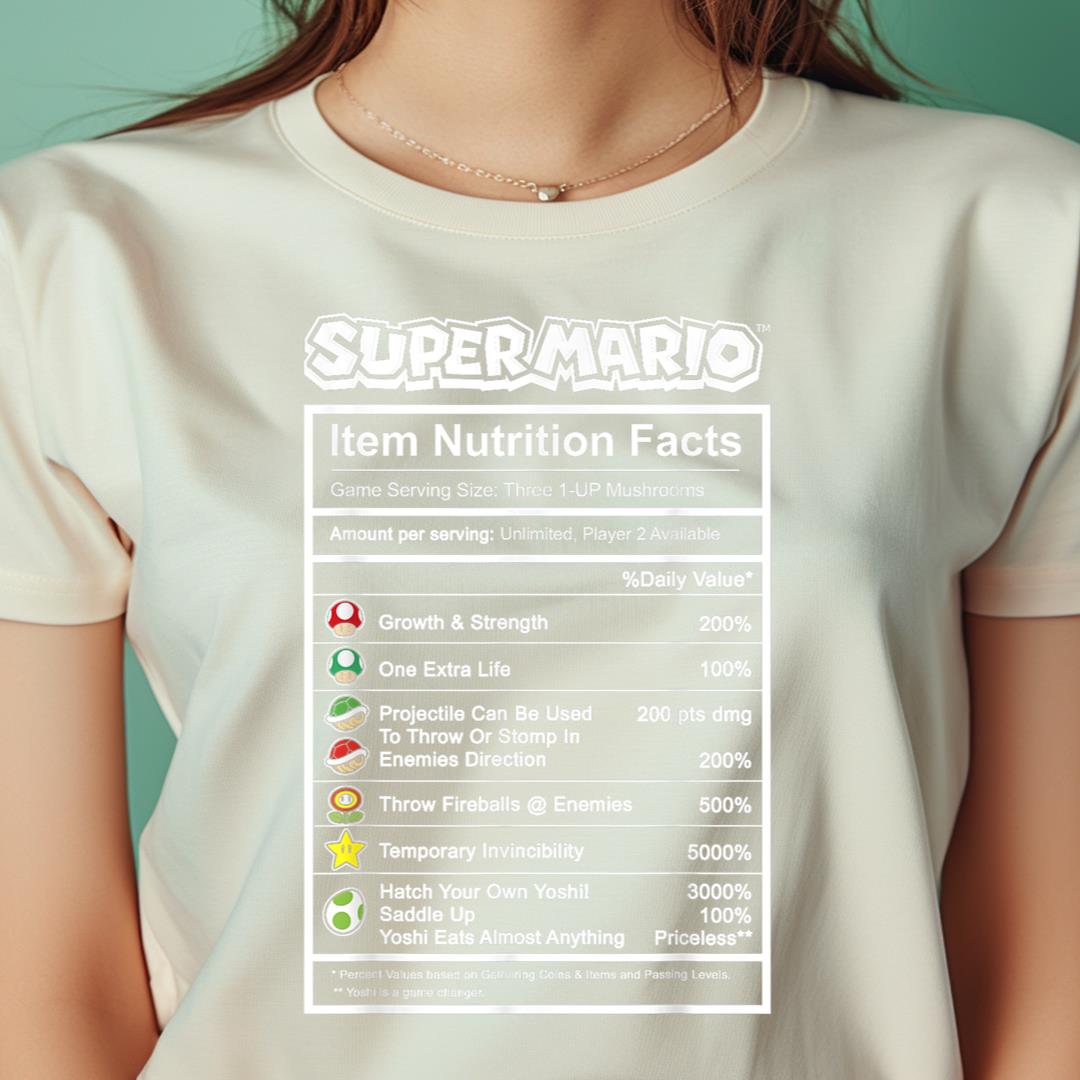 Nintendo Super Mario Nutrition Facts Label PNG, Super Mario | Inspire ...