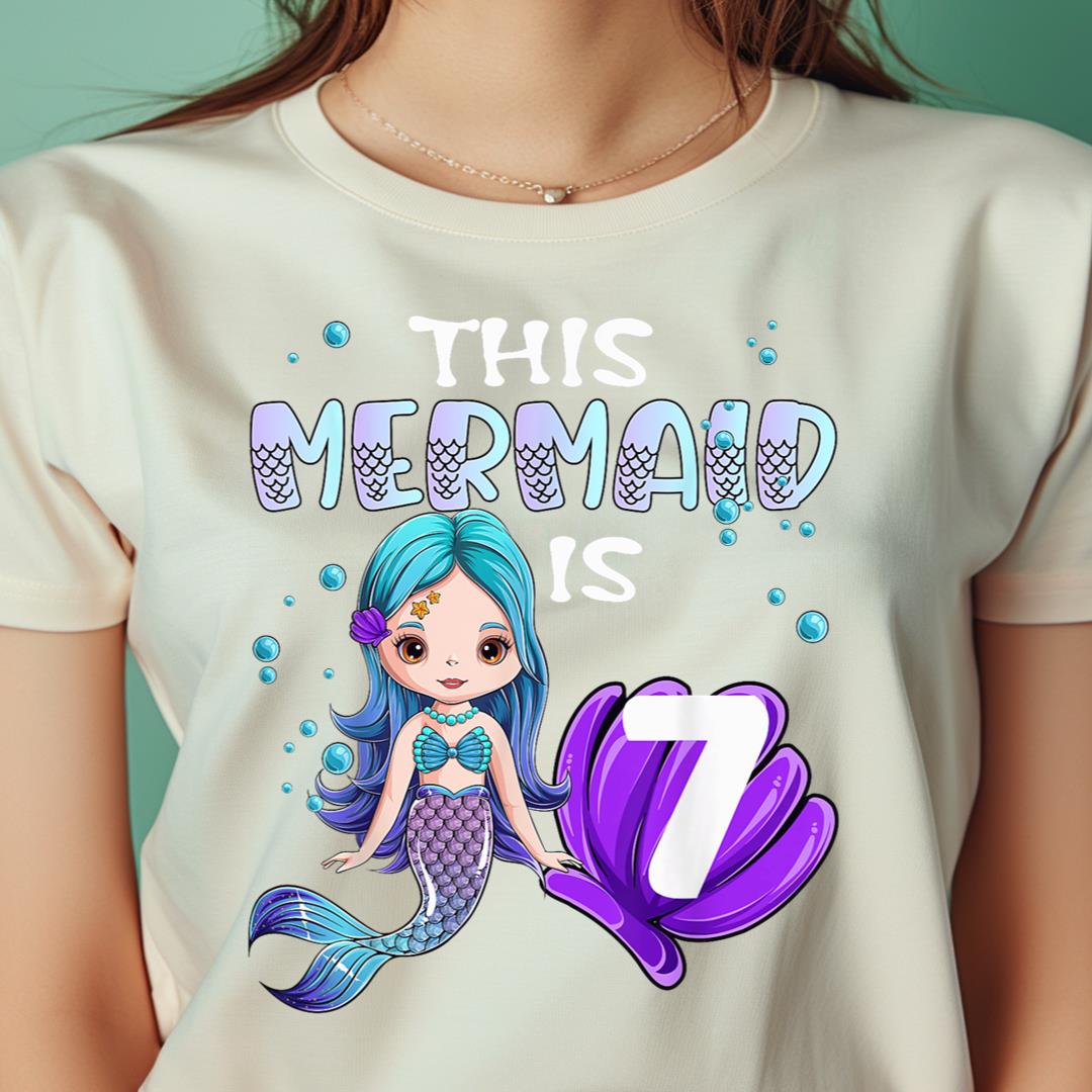 Mermaid Girls 7Th Birthday - This Mermaid Is 7 Years Old Kid | Inspire ...