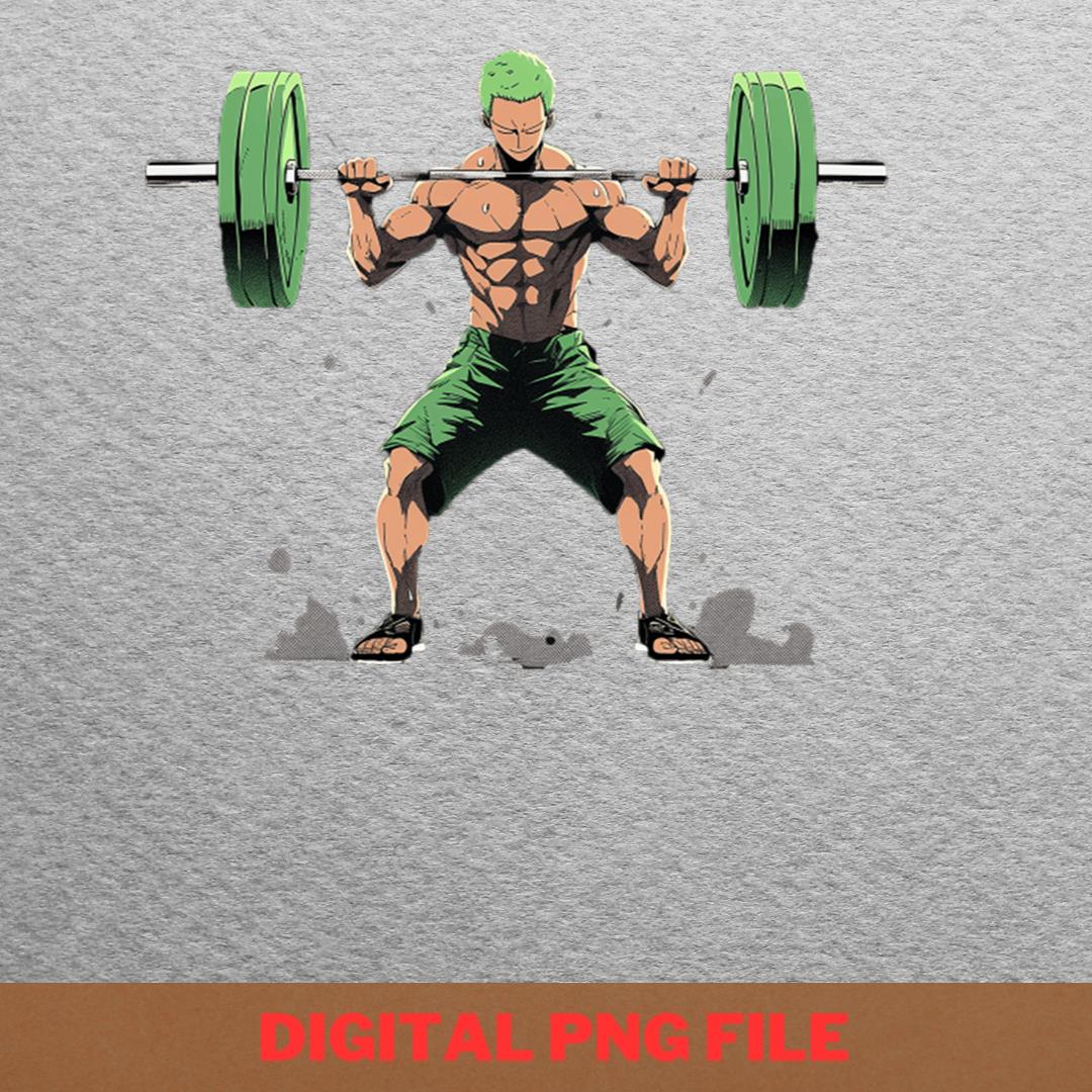 Zoro PNG, Zoro Observation Haki Lifting Weights PNG | Inspire Uplift