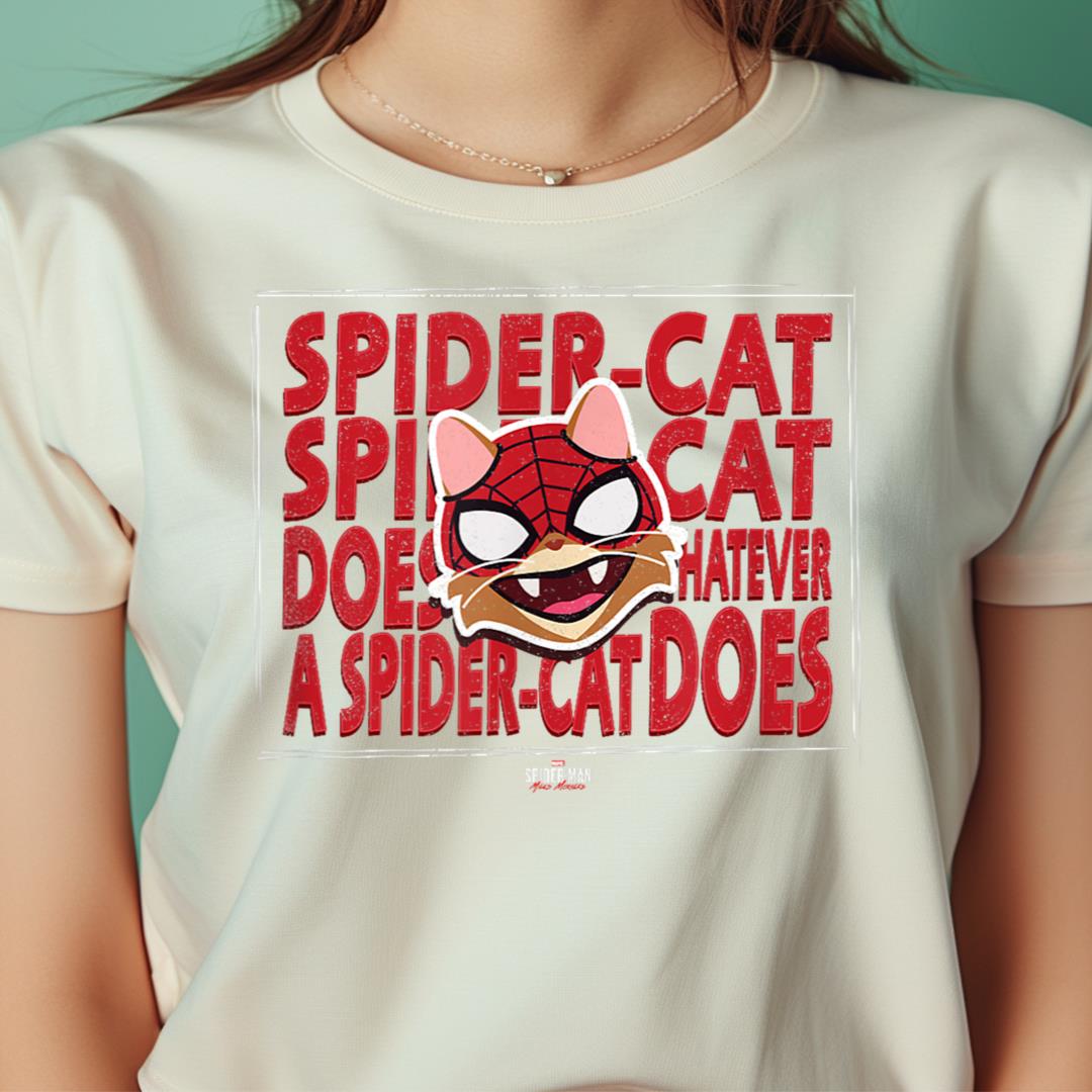 Marvel Spider Man Miles Morales Spider Cat Text Stack PNG, S | Inspire ...