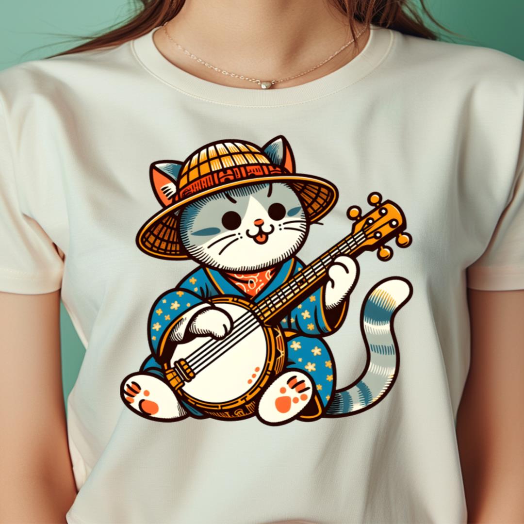 Banjo Cat Lively Strings PNG, Bluegrass PNG | Inspire Uplift