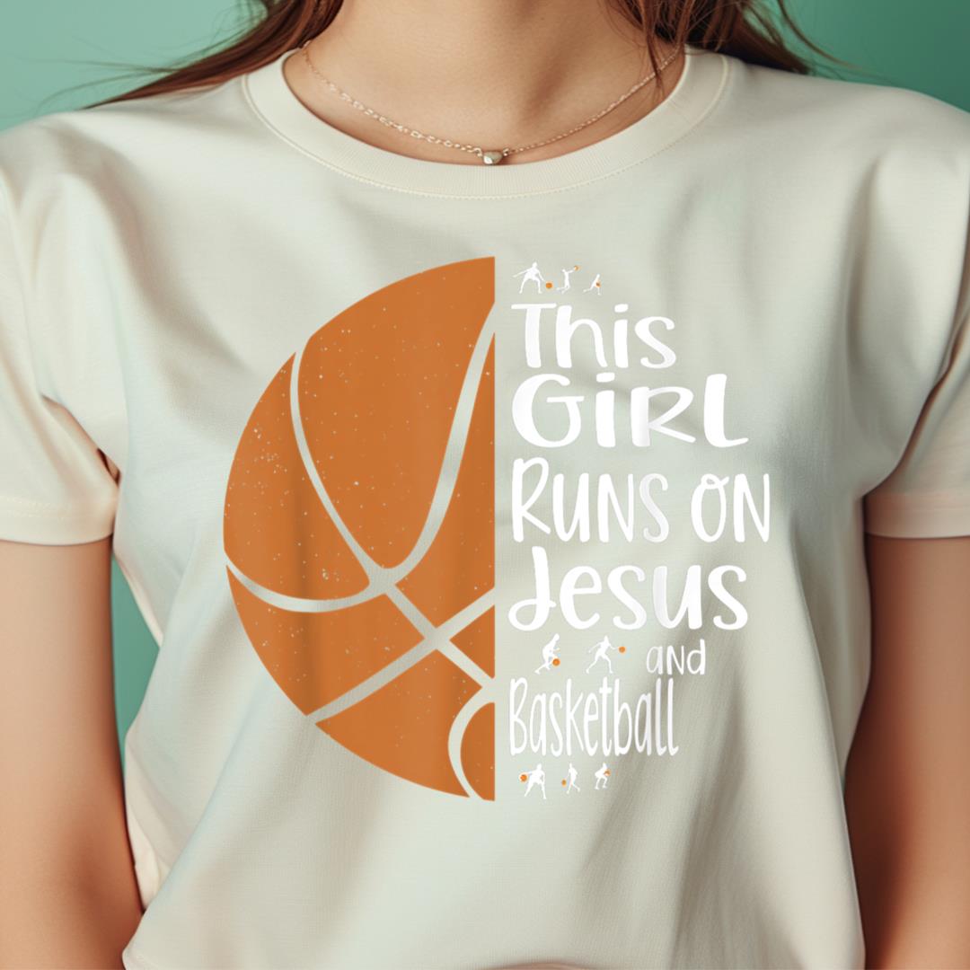 Basketball Girl Runs On Jesus Christian Basketball Girl PNG, | Inspire ...
