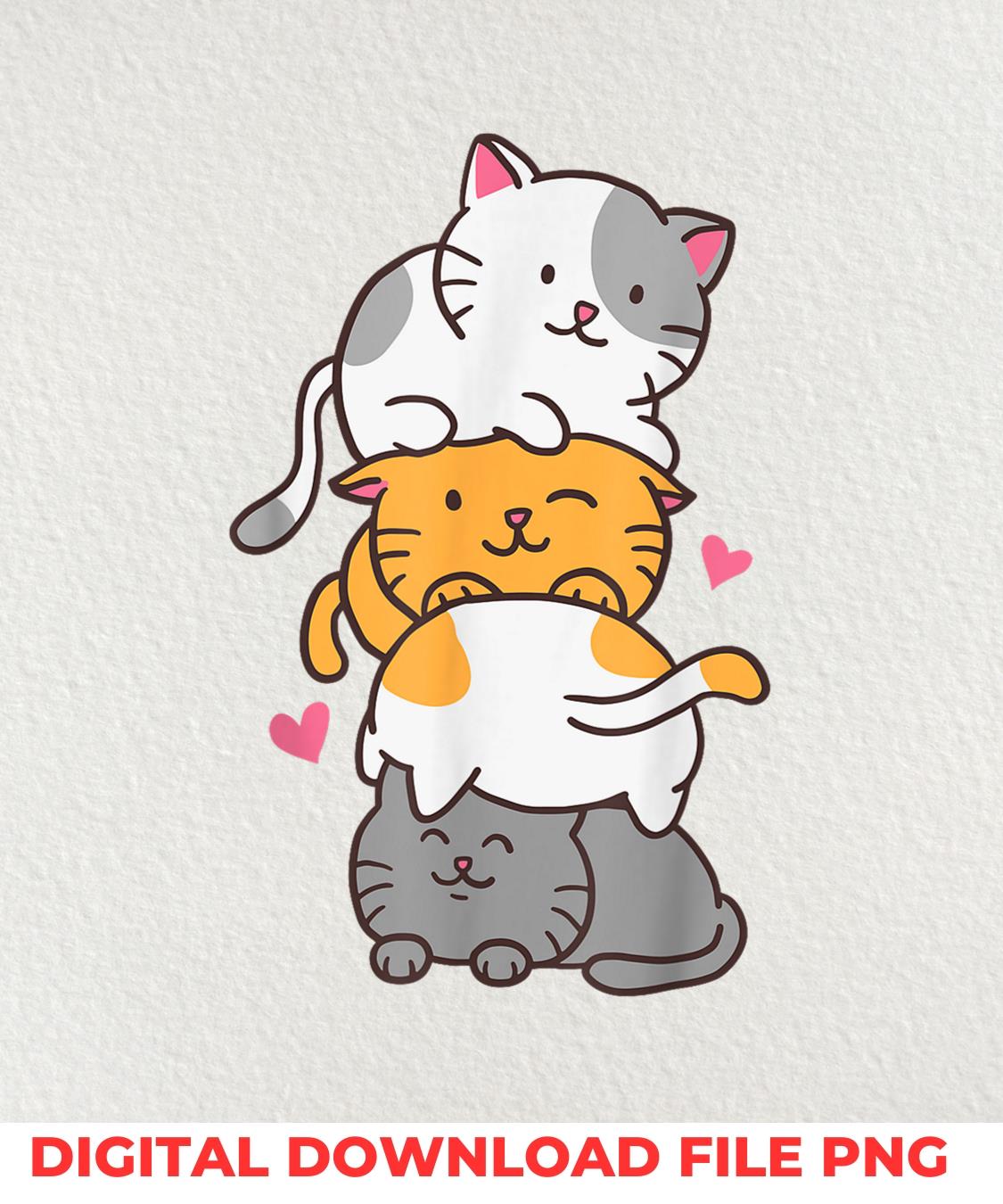 Cat Cats Cute Kitty Pile Anime Kawaii Neko PNG, Demon Slayer | Inspire ...