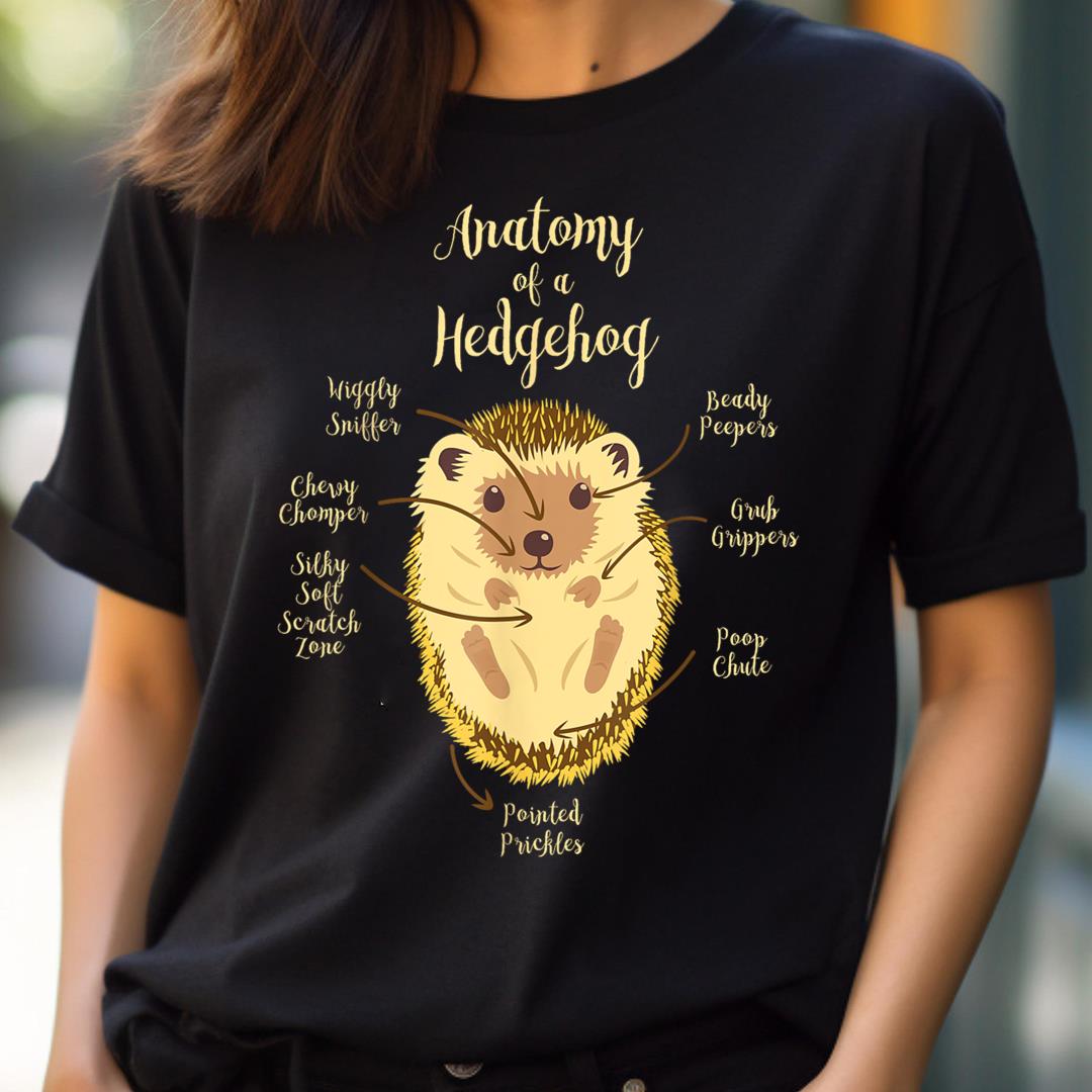 Kids Anatomy Of Hedgehogs Clothes Outfit Art Hedgehog PNG, S | Inspire ...