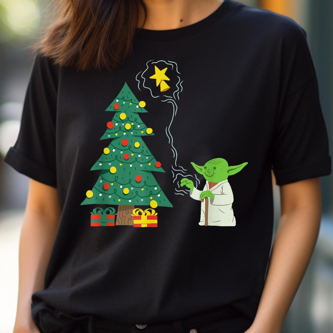 Star Wars Holiday Yoda Decorates Christmas Tree PNG, Star Wa | Inspire ...
