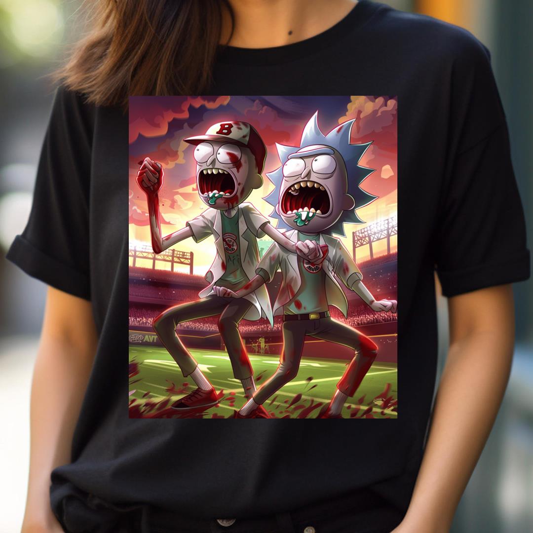 Mascots' Multiverse Rick And Morty Vs Boston Red Sox Logo PN | Inspire ...