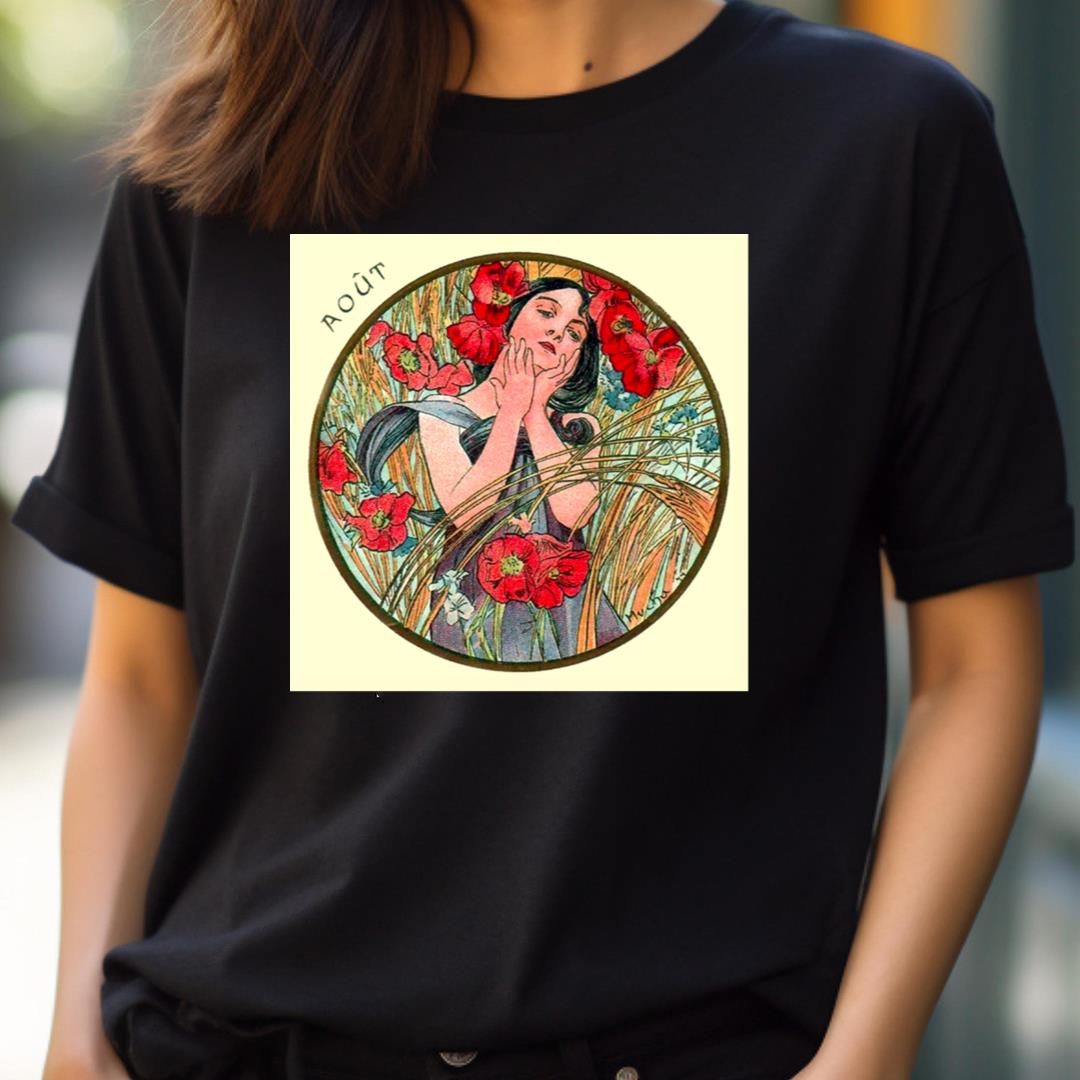 Art Nouveau August Calendar - Alphonse Mucha Illustrations P | Inspire ...