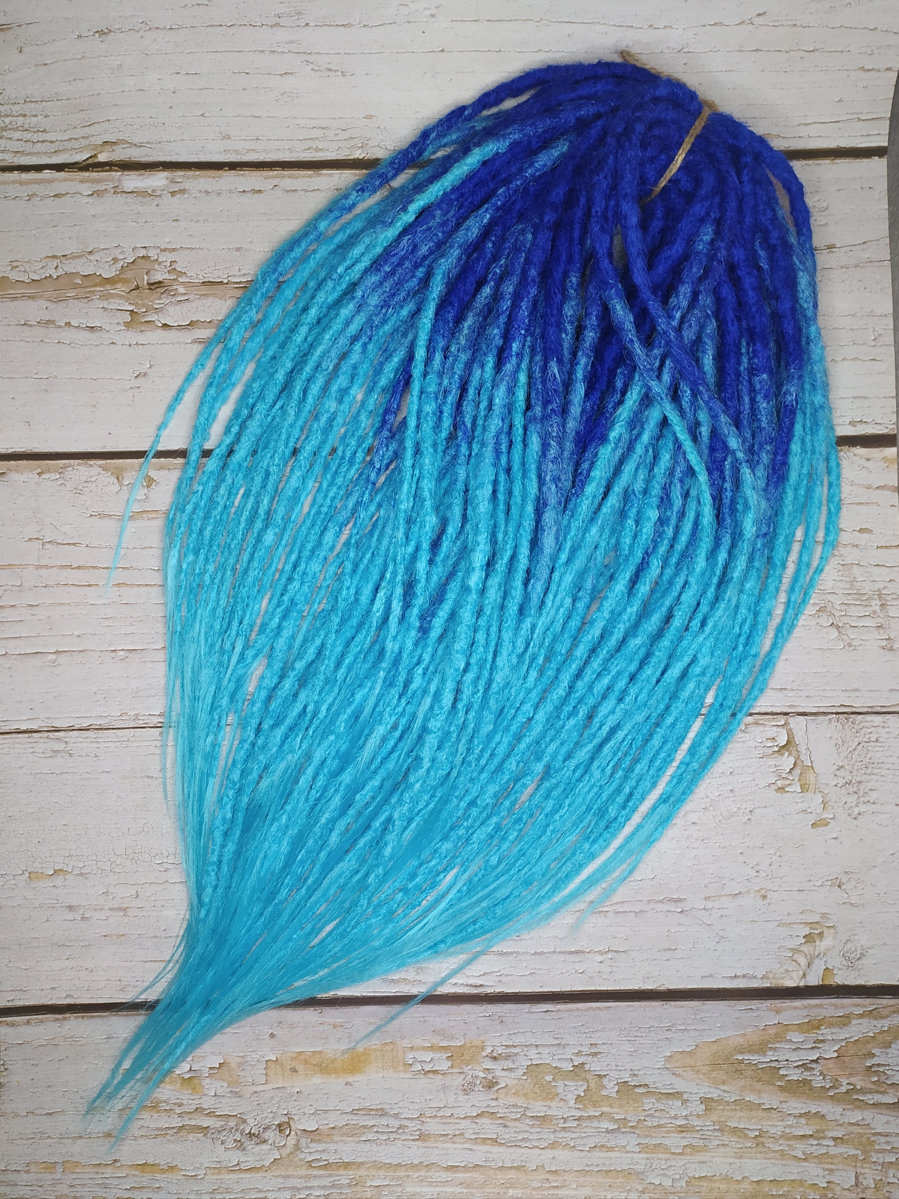 Dark Blue Blue Ombre Synthetic Dreadlocks Crochet Faux Locs | Inspire ...