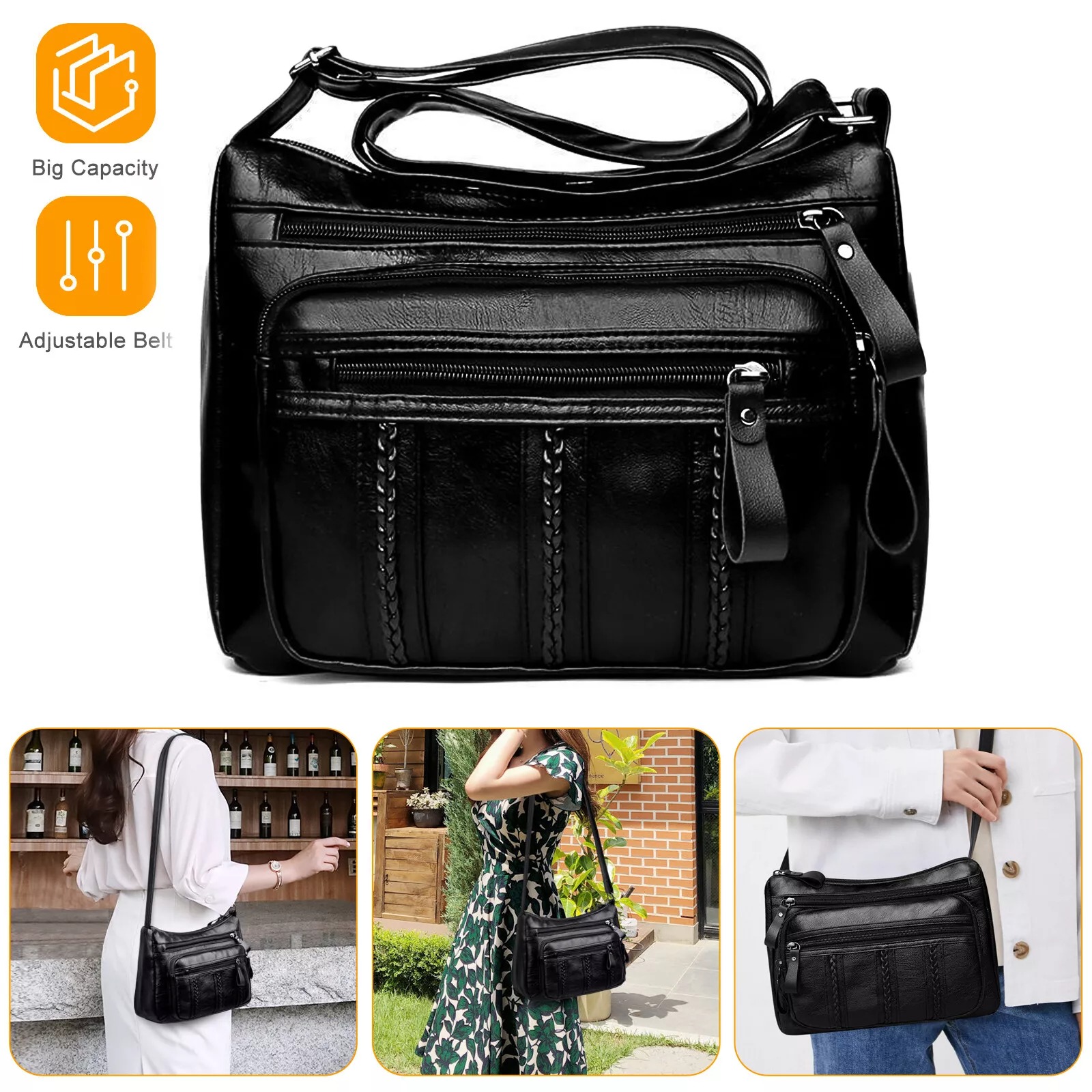 Women Shoulder Handbag, Leather Cell Phone Purse Wallet Case | Inspire ...