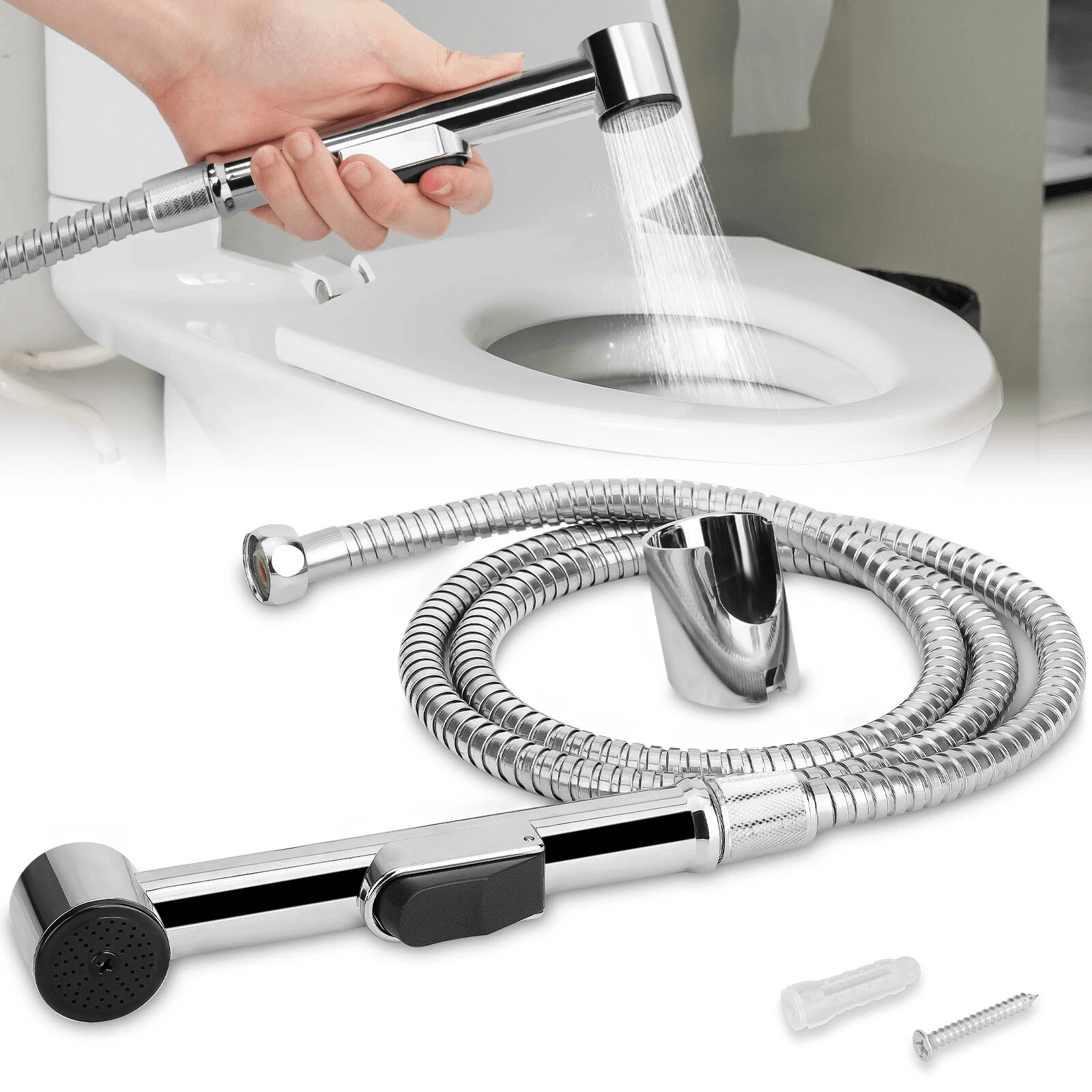 Toilet Bidet Sprayer with Hose – Handheld | Inspire Uplift