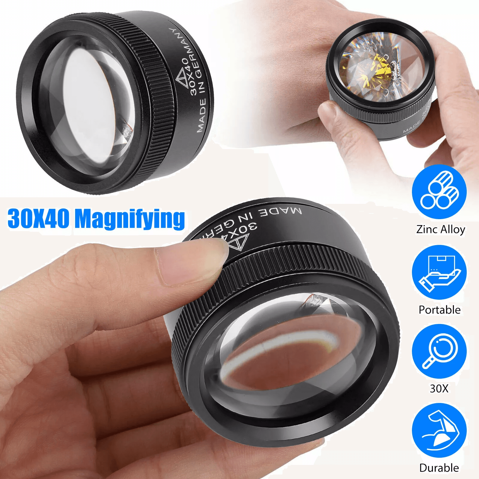 30X Pocket Jewelry Magnifier Optical Lens | Inspire Uplift