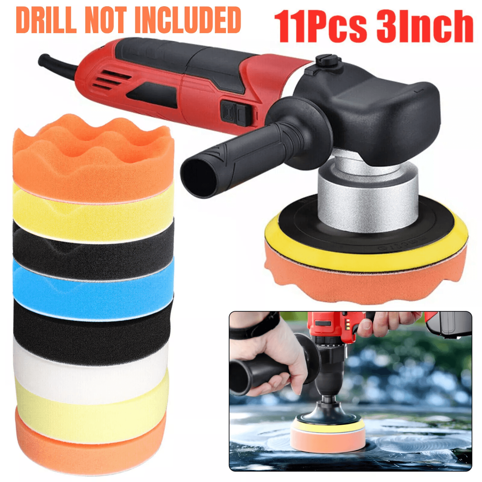 Car Buffing Pads Kit for Drill - Polishing Set | Inspire Uplift