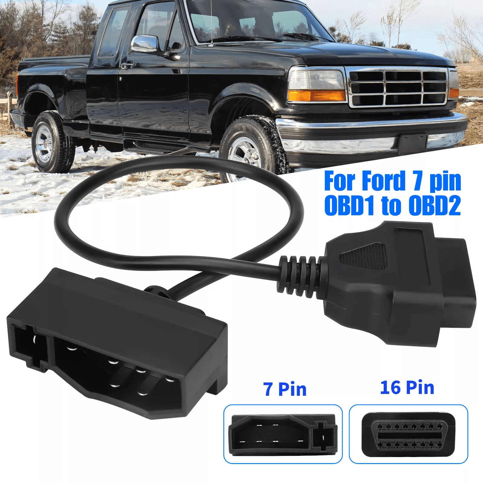 Ford OBD1 to OBD2 Adapter Cable 7 to 16 Pin | Inspire Uplift