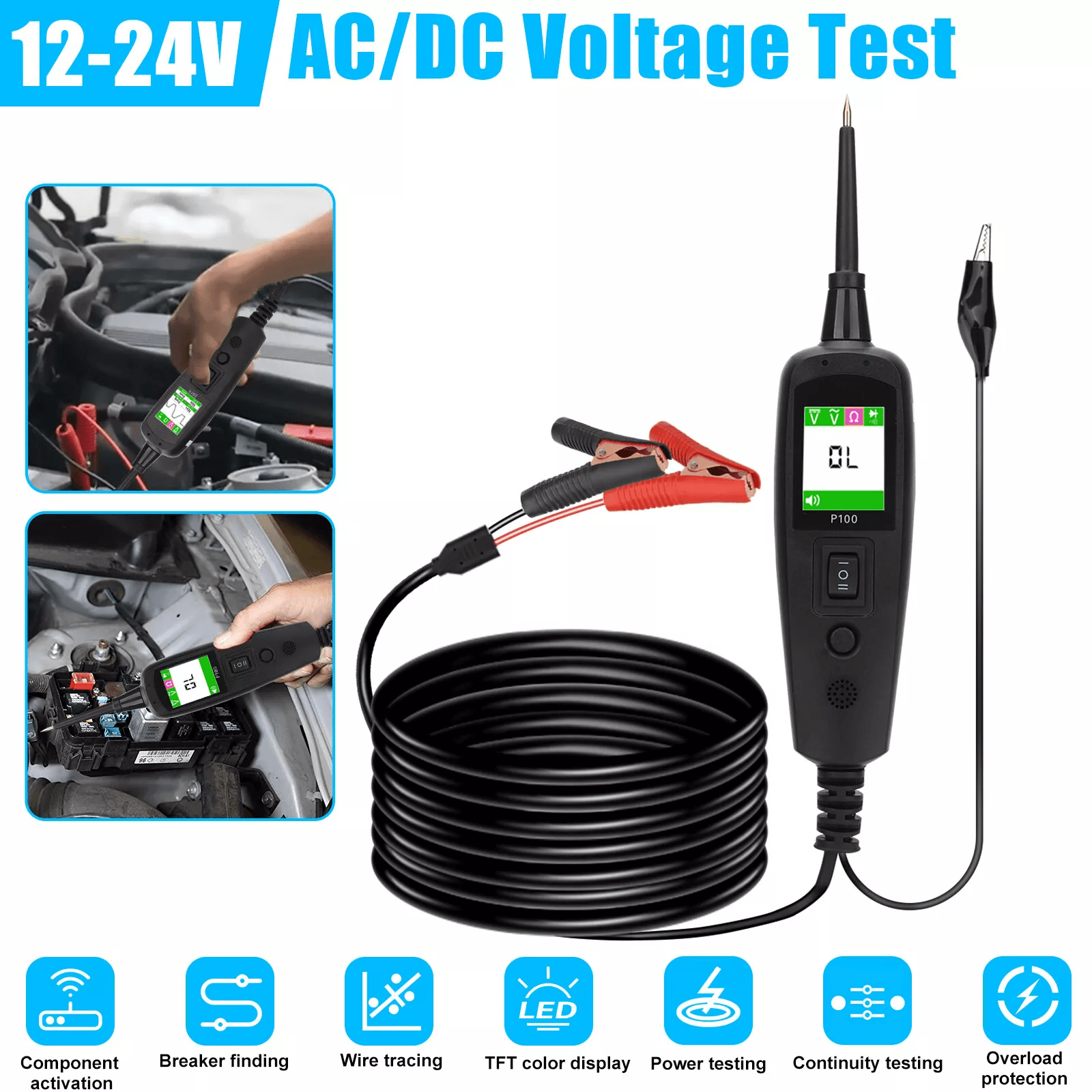 Car Power Circuit Tester Probe 12V 24V Tool Kit | Inspire Uplift