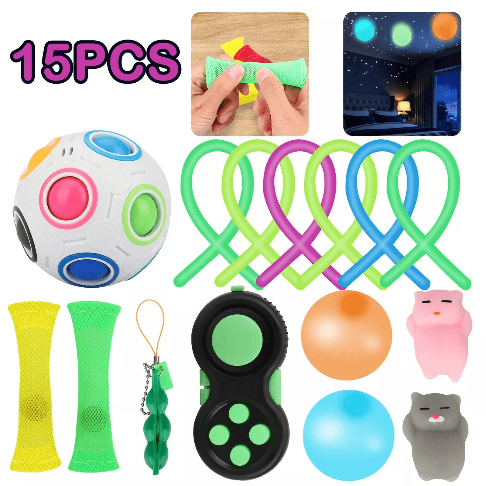 15Pcs Fidget Toy Pack for Stress & Anxiety Relief | Inspire Uplift