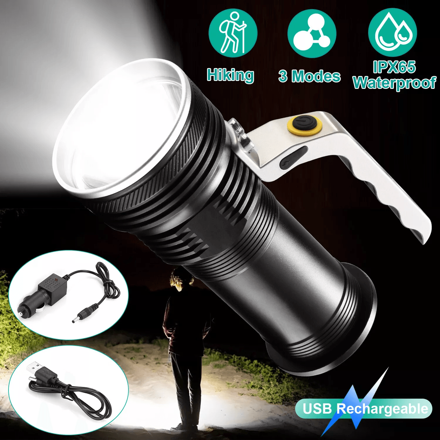 Super Bright Rechargeable LED Flashlight | Inspire Uplift