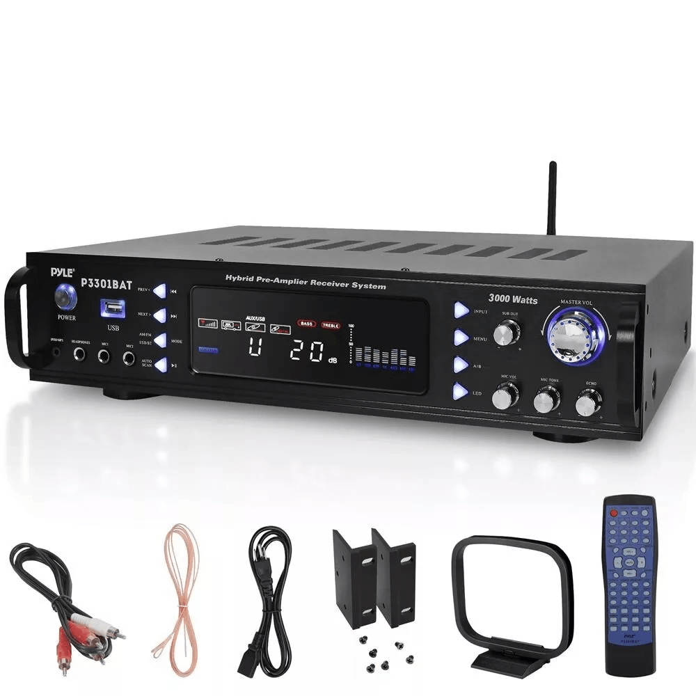 Pyle P3301BAT 3000W Hybrid Amplifier Receiver | Inspire Uplift