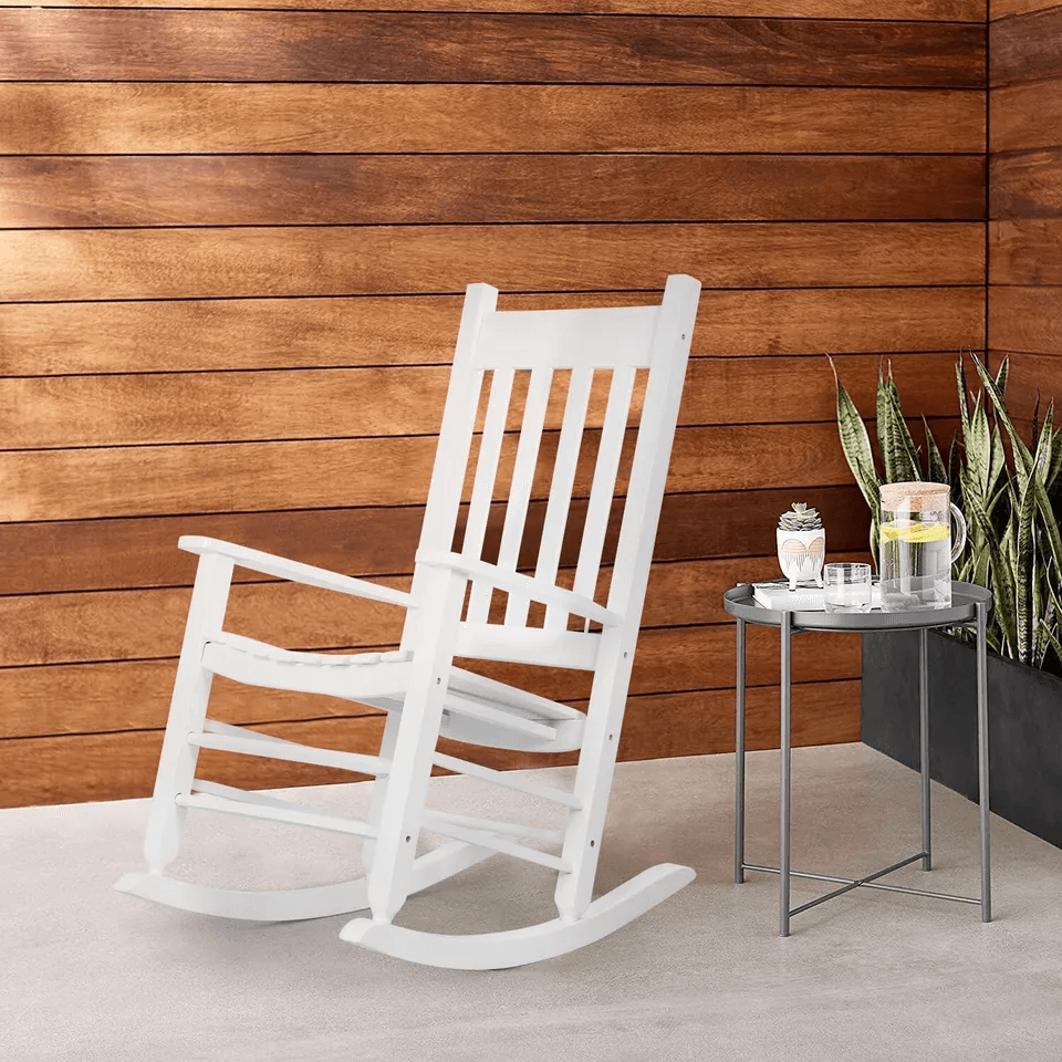 Outdoor Patio Rocking Chair Set – Wood Rocker | Inspire Uplift