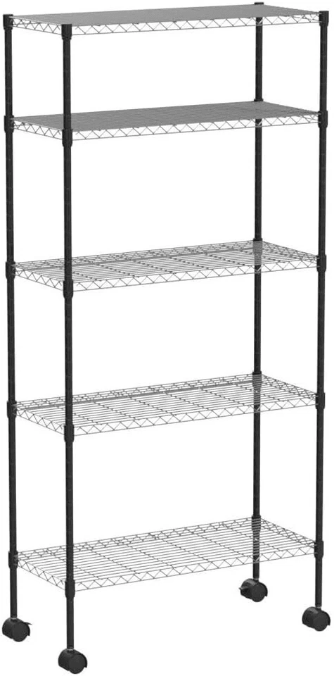 Adjustable Wire Shelf Rack with Casters | Inspire Uplift