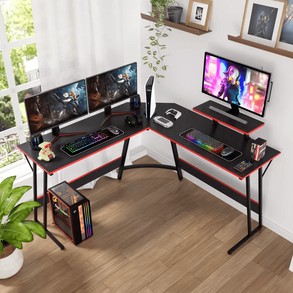 L Shaped Gaming Desk – Large Corner Workstation | Inspire Uplift