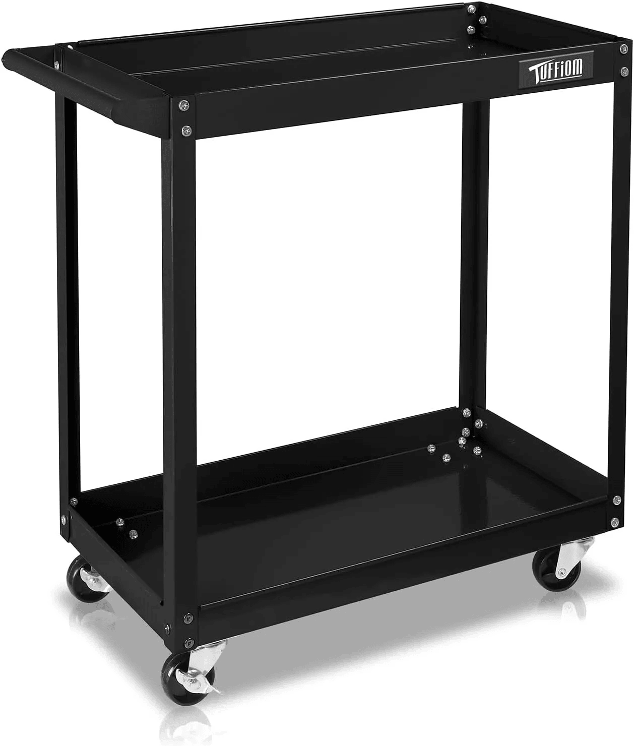 2 Shelf Steel Utility Cart – Rolling Tool Storage | Inspire Uplift