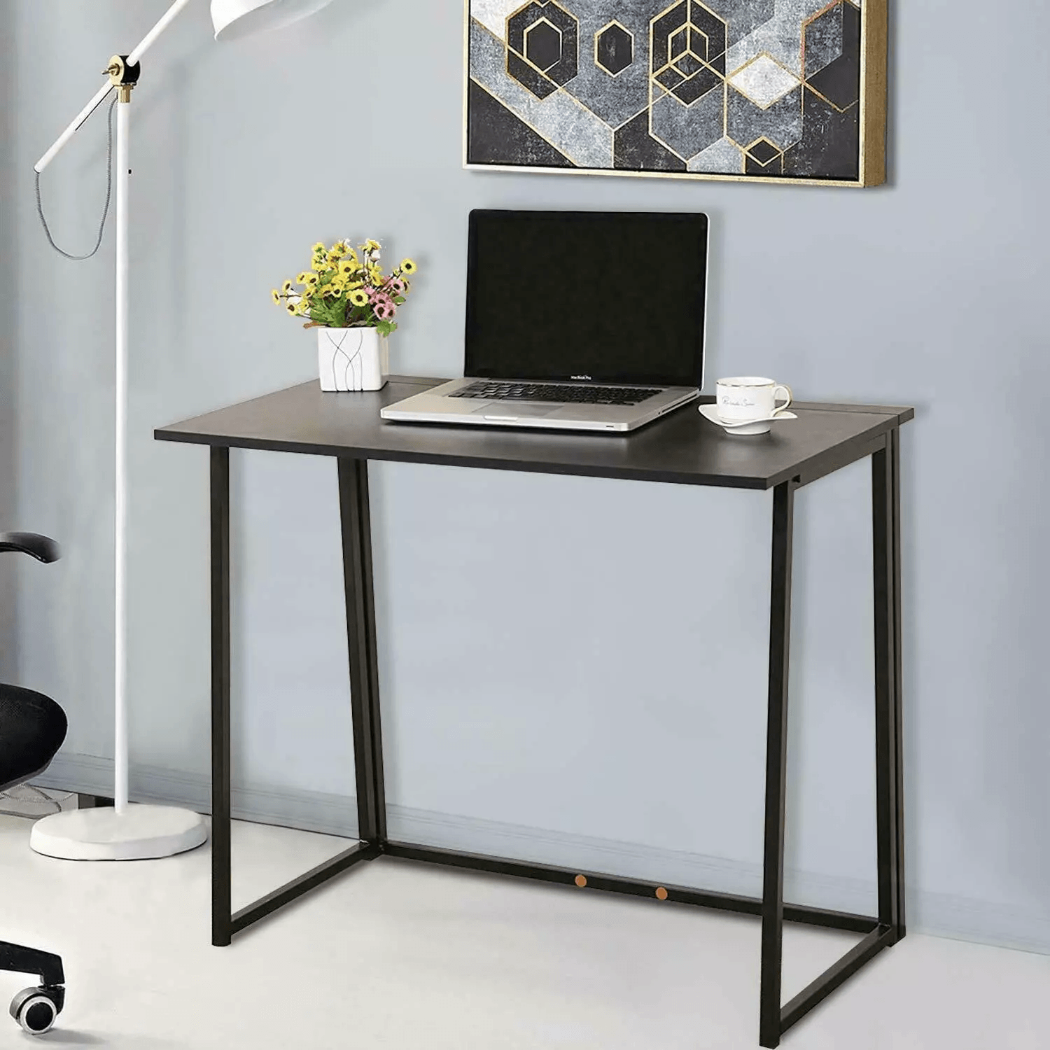 Folding Small Desk – Black Home Office Table | Inspire Uplift
