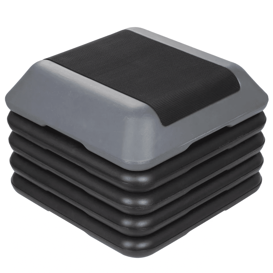 Adjustable Aerobic Stepper with Riser – Grey | Inspire Uplift