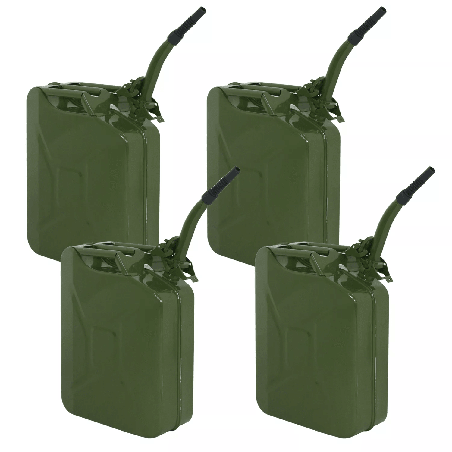 5 Gallon Military Steel Jerry Cans (4-Pack) Green | Inspire Uplift