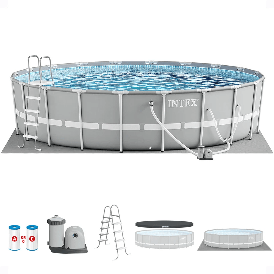 Intex 20ft Prism Frame Pool Set with Filter Pump | Inspire Uplift