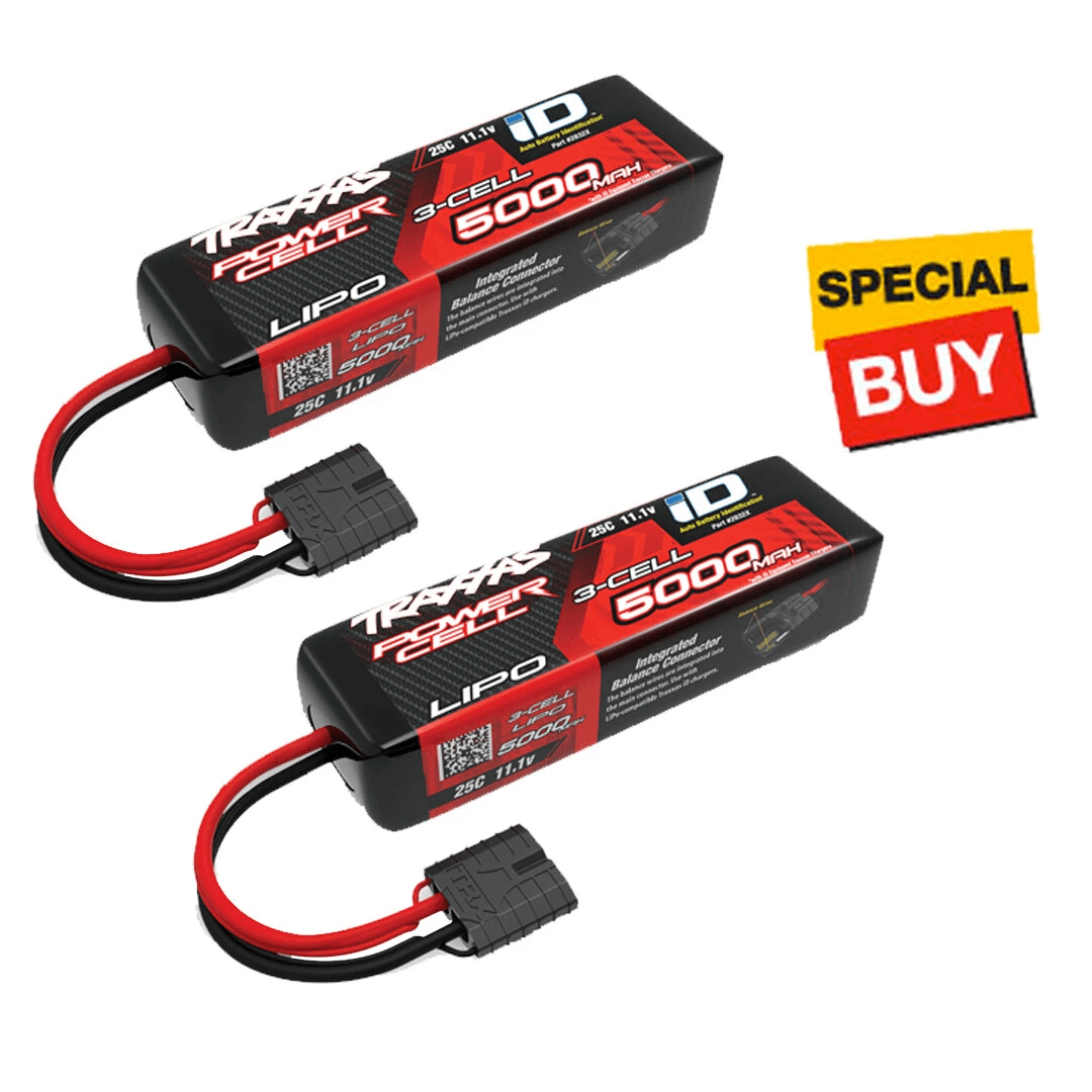 Traxxas 5000mAh 3S LiPo Battery Pack (2) – iD Connector | Inspire Uplift