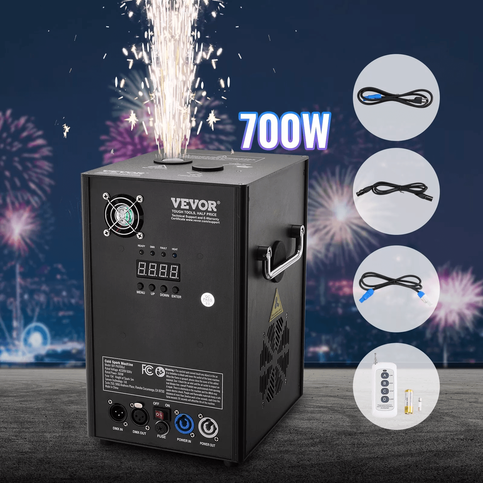 VEVOR 700W Cold Spark Machine – DMX Stage Effect | Inspire Uplift