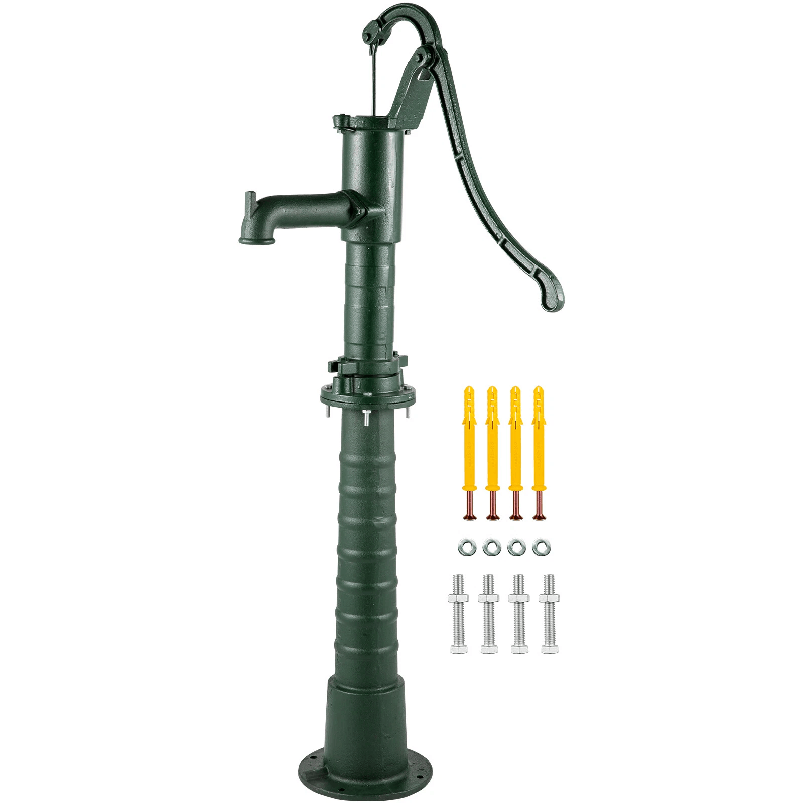 VEVOR Cast Iron Hand Water Pump with Stand – Green | Inspire Uplift