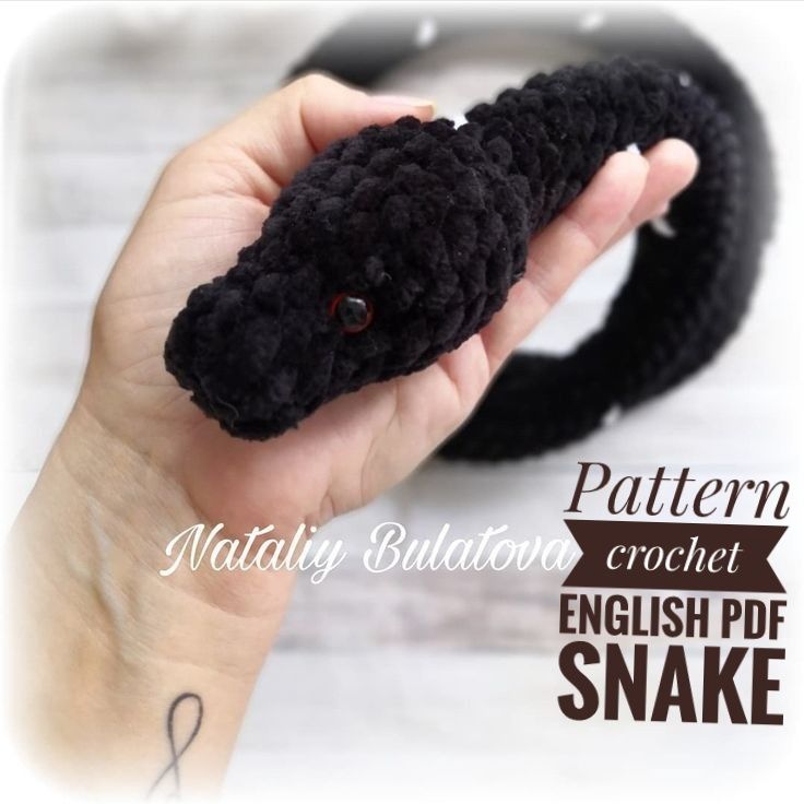 Crochet pattern PDF English snake | Inspire Uplift