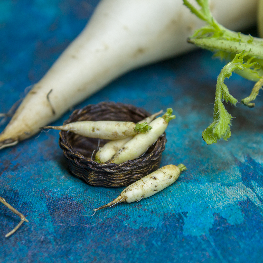 TUTORIAL Miniature daikon with polymer clay | Miniature food - Inspire ...