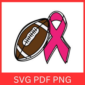 Pink Rugby Ribbon Svg, Breast Cancer Svg, Pink Ribbon Svg, R | Inspire ...