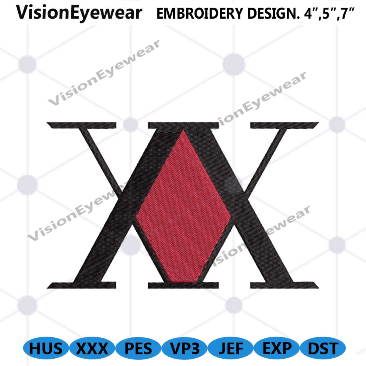Hunter X Hunter Logo Embroidery Design Anime Hunter Embroide | Inspire ...