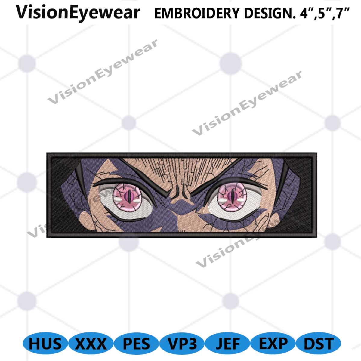 Nezuko Monster Eyes Box Embroidery Design Download File - Inspire Uplift