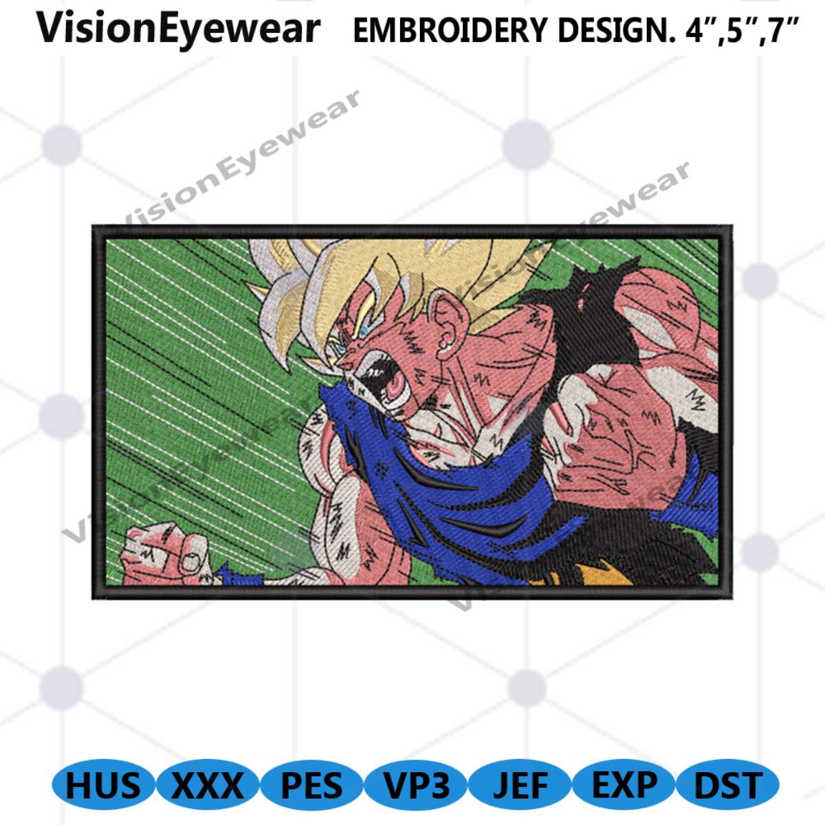 Goku Rectangle V3 Embroidery Dragon Ball Cartoon - Inspire Uplift