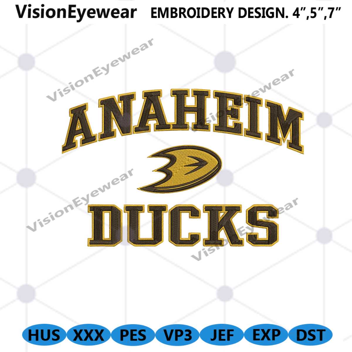 Anaheim Ducks Wordmark Logo Machine Embroidery, Anaheim Duck | Inspire ...