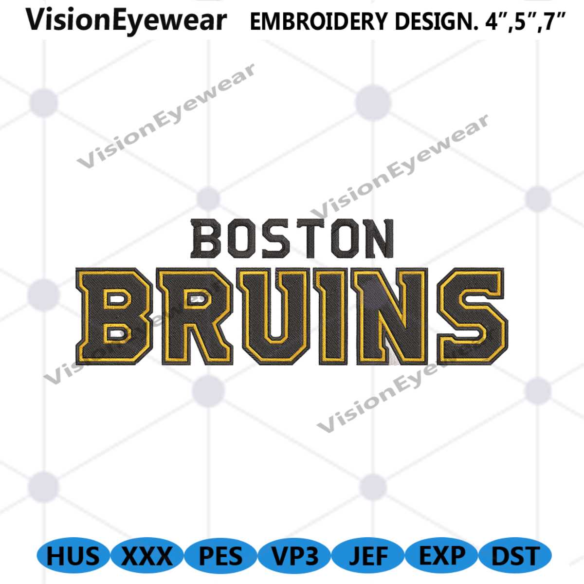 Boston Bruins Wordmark Logo Machine Embroidery, Boston Bruin | Inspire ...