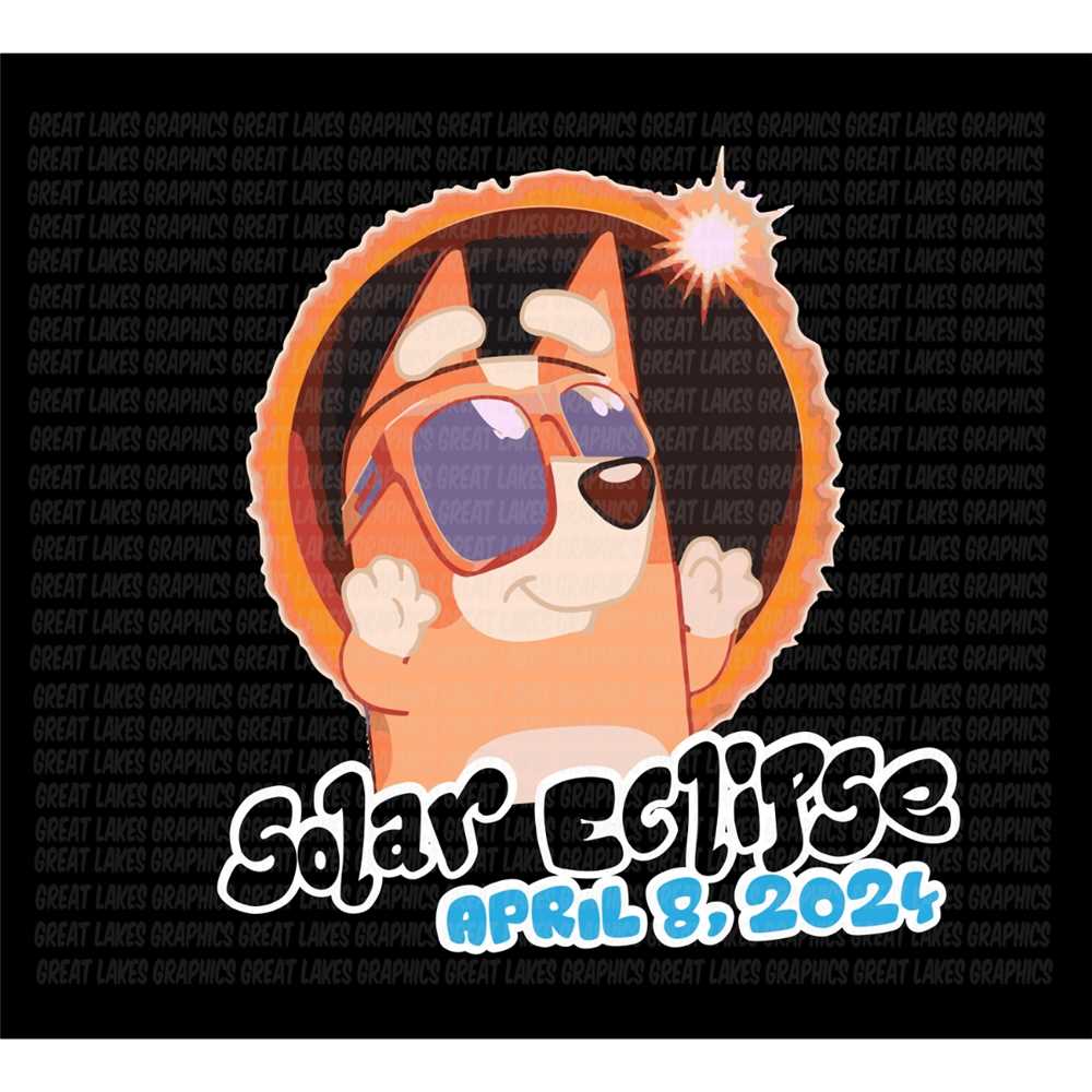 Bluey Bingo Solar Eclipse 2024 For T Shirt Printing And Cutt - Inspire ...