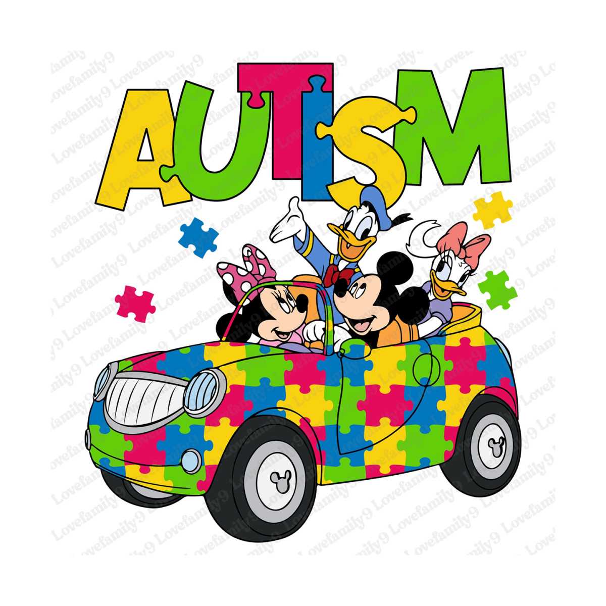 Autism Truck Puzzle Mouse And Friends Digital File Png | Inspire Uplift