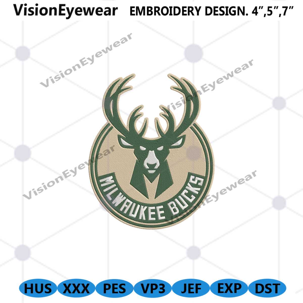 Milwaukee Bucks NBA Logo Embroidery Instant Download, Milwau | Inspire ...